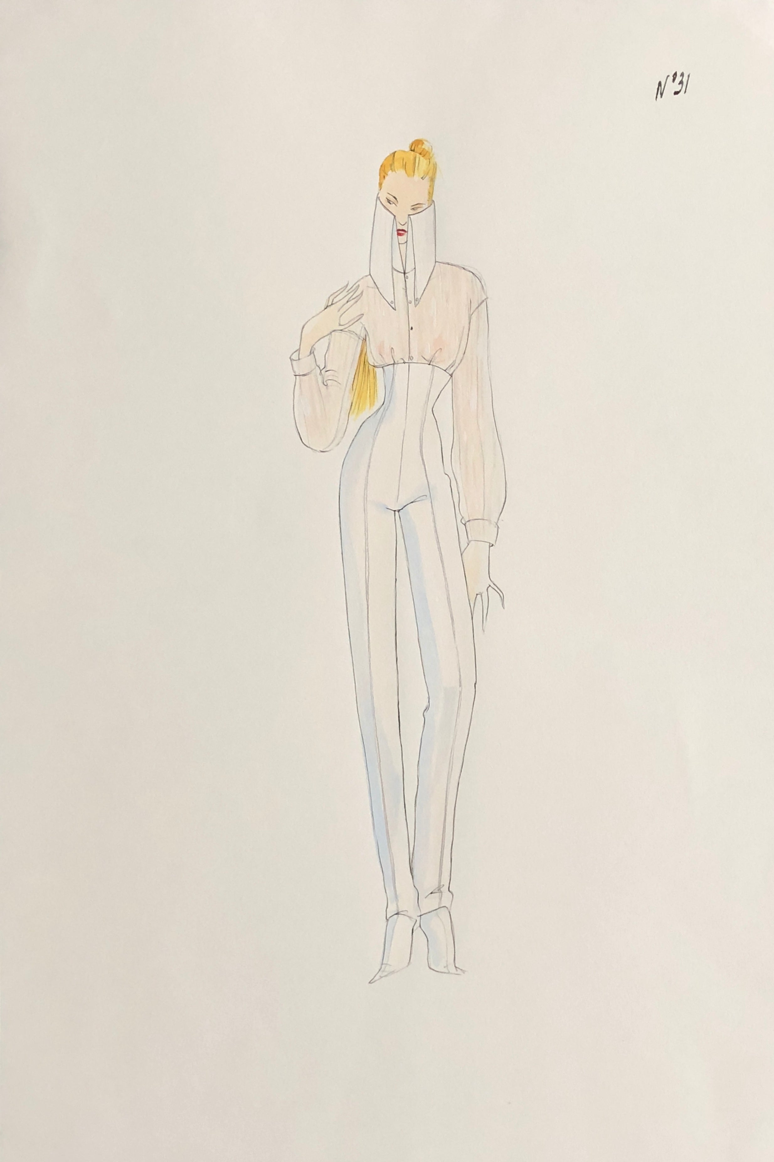 McQueen, Lee Alexander. (1969 - 2010) Design for his First Givenchy Ha ...